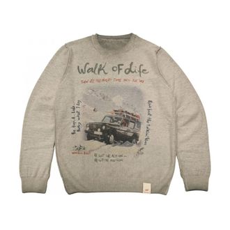 Bob Wendbarer Rundhalsausschnitt Gr&uuml;ner Wollpullover - - Knitwear - Herren - Gr&uuml;n - XL