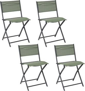 The Home Deco Factory Chaise Elba Kaki - Lot De 4