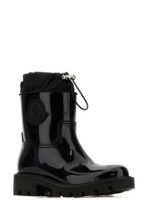 Moncler Womens Black Rubber Kick Stream Ankle Boots 999 Upper: Pvc Stivali