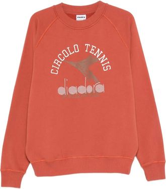 Diadora sweat à logo imprimé - Marron