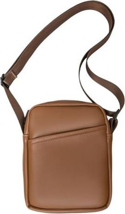 Generic Sac à bandoulière pour homme - Petit sac à bandoulière en cuir PU souple - Sac à bandoulière pour homme - Sac de téléphone de loisirs, marron, Taille 