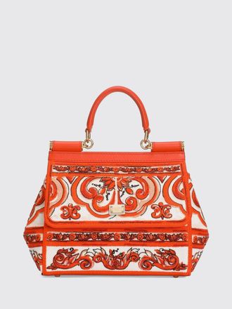 Dolce & Gabbana Mini sac &agrave; main Sicily en coton &agrave; imprim&eacute; Majolique