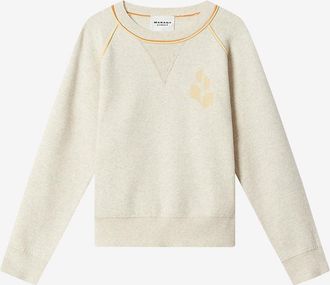Isabel Marant Pull Loriby - Femme - Gris Clair-jaune Clair - Taille 34 - Marant &Eacute;toile