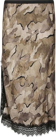 Pinko Pinko, Femme, Jupes, Multicolore, Taille: 40 FR Ambrato Long Skirt