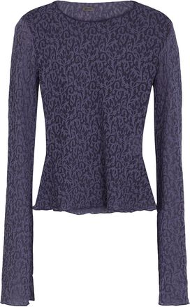 8 by YOOX SEMI-SHEER LACE TOP