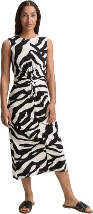 Tom Tailor Damen 1046488 Kleid, 38070-Abstract Beige Zebra, 32