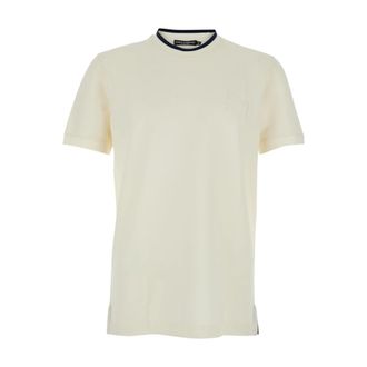 Dolce & Gabbana Technisches Piqu&eacute;-T-Shirt mit Stickerei - - Tops - Herren - Wei&szlig; - 2XL
