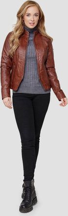 Mouflon Lederjacke Kira Stehkragen