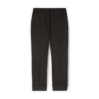 Motivi Cropped Baumwollmischung Hose - - Trousers - Damen - Schwarzk - XS