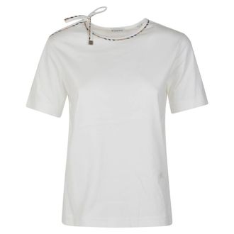 Burberry Femme, Tops, Blanc, Taille: 42 FR T-shirt Frankie Bow