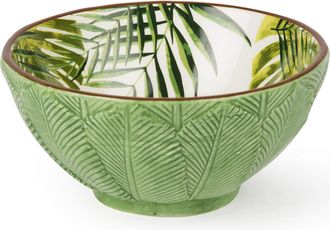 Excelsa Foliage Set mit 4 Schüsseln, Keramik, Grün