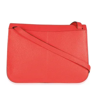 Herm&egrave;s Mens Rose Texas Clemence Halzan 25 Phw Pink Leather Handbag Bag
