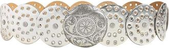 Generic Ceintures Femme - Ceinture Western pour Femmes en Denim avec Boucle M&eacute;tallique Large &agrave; D&eacute;coupe Circulaire Unique et Design &Eacute;l&eacute;gant