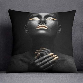 Bonamaison Le Jardin du Lin Kissenhüllen, Cotton, Mehrfarbig, 45x45