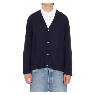 Officine G&eacute;n&eacute;rale Mike Cardigan - - Knitwear - Herren - Blau - S
