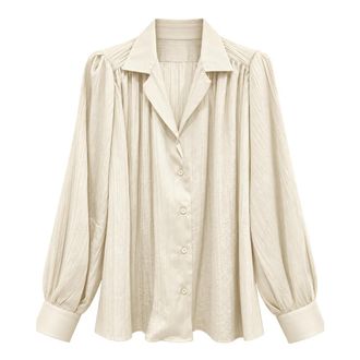 Mars&eacute;m Flie&szlig;endes Viskose-Hemd - - Blouses & Shirts - Damen - Beige - L