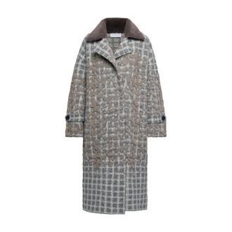 John Richmond Langer Jacquard-Mantel - - Coats - Damen - Grau - M