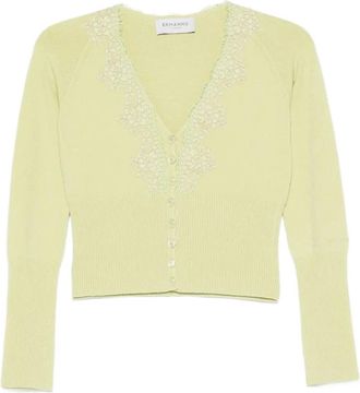 Ermanno Scervino cardigan à coupe crop - Vert