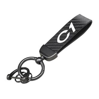 Generic Porte-clés De Voiture Pour C1 Cuir Fibre De Carbone Avec Anneau En Alliage De Zinc, Accessoires De Voiture Pour Hommes
