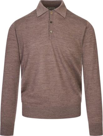 Canali Homme, Tops, Brun, Taille: L Polo Nuvola Sans Couture