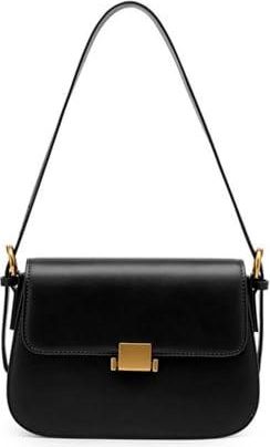 Generic Sac &agrave; bandouli&egrave;re pour femme en cuir v&eacute;ritable - Sac &agrave; main vintage &agrave; bandouli&egrave;re - Petit sac de cr&eacute;ateur sous les bras - Petite pochette carr&eacute;e Hobo 