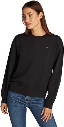 Tommy Hilfiger Sweat Femme Flag on Chest sans Capuche, Noir (Black), 3XL