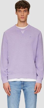 s.Oliver Sweatshirt Sweatshirt Sweatshirt mit Garment Dye und Logo-Detail