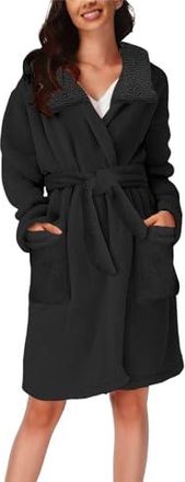 Generic Peignoirs de bain &agrave; capuche en tissu &eacute;ponge pour femme - Robe de chambre moelleuse grande taille - Peignoir de bain personnalis&eacute; en tissu &eacute;ponge - V&ecirc;t