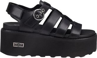 Cult Femme, Chaussures, Noir, Taille: 38 EU Sandales Noires Nancy Plateforme D&eacute;coup&eacute;e