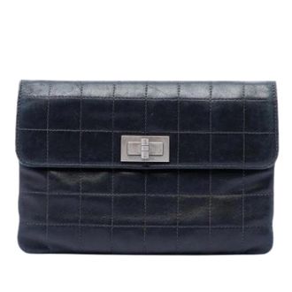 Chanel Pre-owned Vintage Quilted Lambskin Clutch - - Pre-owned - Damen - Schwarzk - ONE SIZE