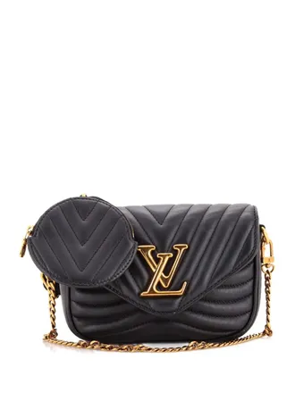 Louis Vuitton sac &agrave; bandouli&egrave;re New Wave Multi Pochette en cuir matelass&eacute; - Noir