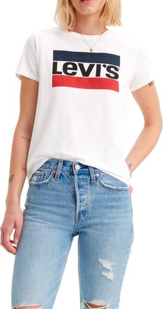 Levi's Damen The Perfect Tee T-Shirt,Sportswear Logo White,XXS