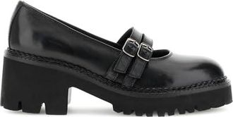 Caf&egrave;noir Escarpins en Cuir Style Mary Jane &Agrave; Double Bride, pour Femme, Couleur Noir, Taille 39