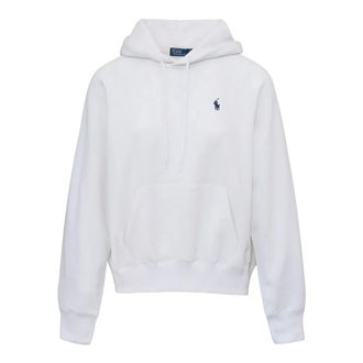 Polo Ralph Lauren Femme, Sweatshirts et sweats &agrave; capuche, Blanc, Taille: 40 FR Fleece Sweat &agrave; capuche