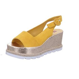 Högl Högl Femme Corded Sandales Plateforme, Jaune (Yellow 8100), 43 EU
