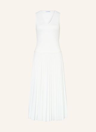 Lacoste Jerseykleid Mit Plissees weiss