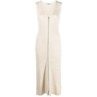 Jil Sander Strickkleid - - Dresses - Damen - Beige - S