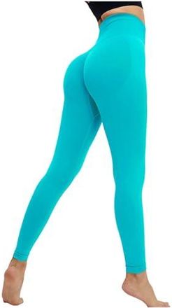 Generic Legging Push Up Femme Taille Haute- Collant sans Couture Contrôle du Ventre Couleur Unie Classiques Slim Simple Décontracté Moulant Sexy Tous Les Jour