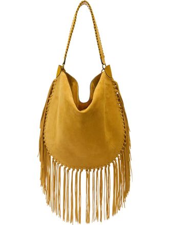 Isabel Marant sac &agrave; main Oskan en cuir de veau &agrave; franges - Jaune