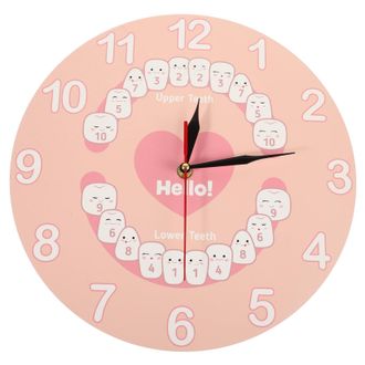 Cabilock Wanduhr Anh&auml;nger Aus Pu Kunststoff Ger&auml;uschlose Bei&szlig;uhr Zum Zahnungsfortschritt Verfolgen Wohnraumdekor