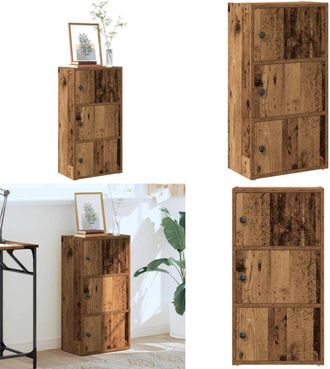 vidaXL Vidaxl - B&uuml;cherregal Altholz-Optik 40x24x77 cm Holzwerkstoff