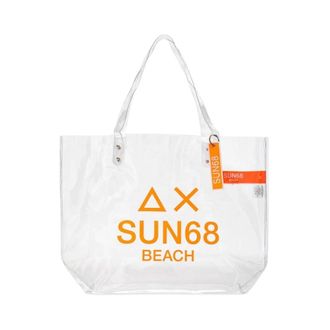 Sun 68 Transparente Strandtasche mit Logo - - Bags - Damen - Wei&szlig; - ONE SIZE