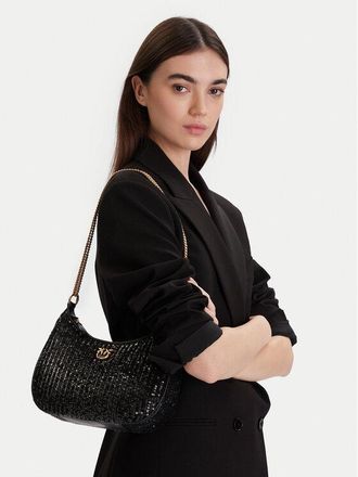 Pinko Handtasche Half Moon Mini AI 25-26 PLTT 105916 A2WC Schwarz