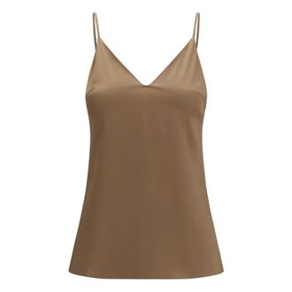 Brunello Cucinelli Stretch Silk Satin Camisole - - Tops - Damen - Braun - S