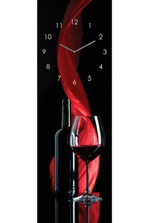 Euroart Wanduhr, Mehrfarbig, Glas, 20x60x3.1 cm, Dekoration, Uhren, Wanduhren