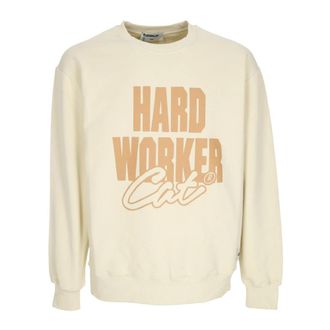 CAT Leichter Crewneck Sweatshirt Arbeiter Biscuits - - Sweatshirts & Hoodies - Herren - Beige - L