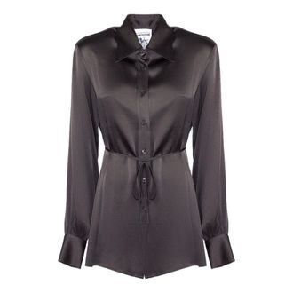 Semicouture Femme, Blouses et Chemises, Brun, Taille: 40 FR Chemise en m&eacute;lange de soie