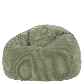 Icon Brand Kingston Pouf Velours C&ocirc;tel&eacute;, Pouf Poire avec Remplissage, Fauteuil Salon Confortable, Fauteuil Chambre, Meuble Salon, Decoration Chambre, Vert Sauge