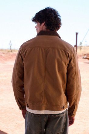 Next Canvasjacke Jacke aus Canvas mit Cordkragen (1-St)