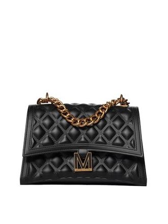 Marc Ellis Marc Ellis New York Sac à bandoulière pour femme Rubber 100% Rubber 23,5x14,5x9,5 cm, Noir et cuivre, Taille unique